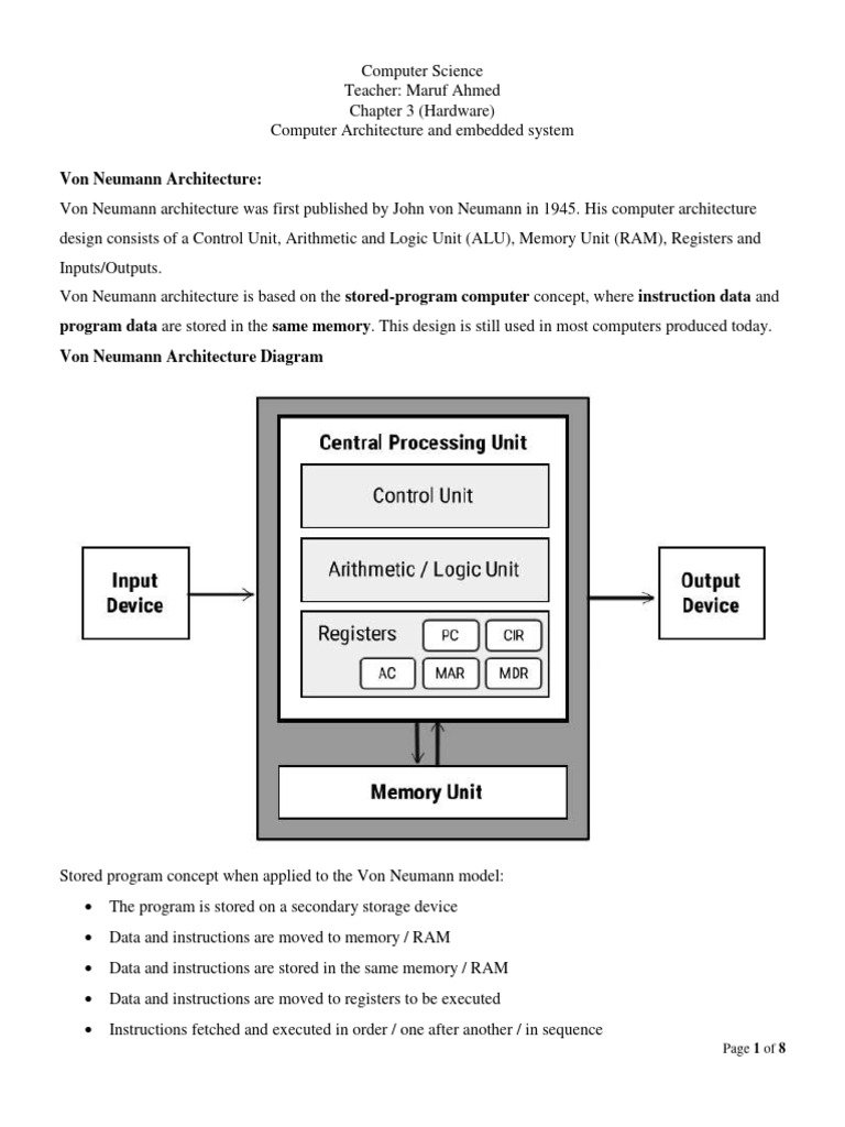 Computer Architecture Pdf Central Processing Unit Computer Data Storage