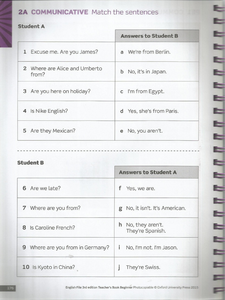 2A COM Match The Sentences | PDF