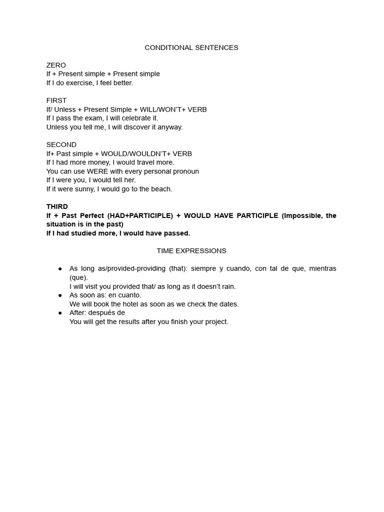 Conditional Sentences & Wish Clauses | PDF | Language Arts & Discipline