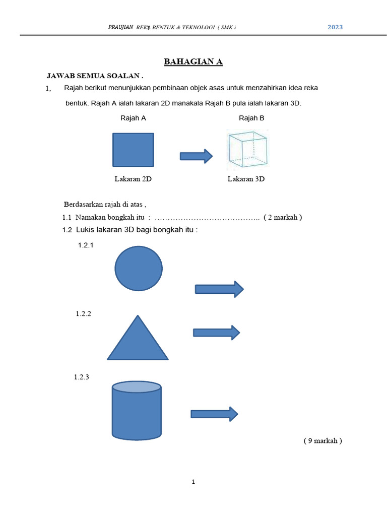 Praujian RBT t1 2023 Smkds | PDF