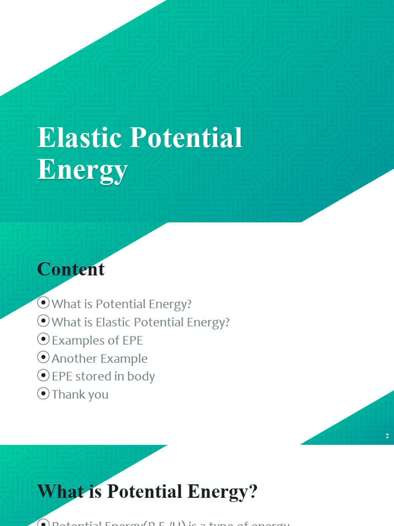 Elastic Potential Energy Basics | PDF
