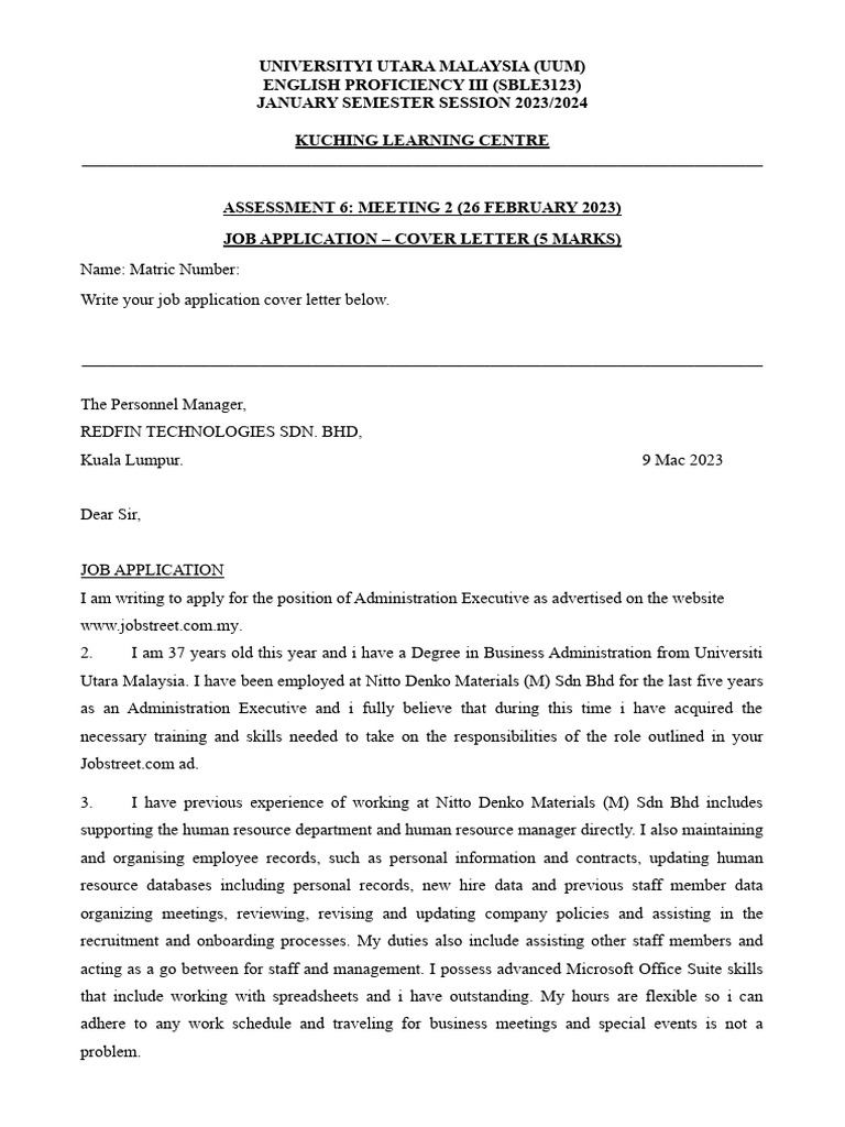 Scrib Job Application Cover Letter Answer Script | PDF | Human Resources | Business