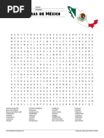 Sopa de Letras de Estados y Capitales de Mexico | PDF