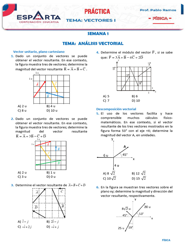 01_VECTORES-1-1 | PDF | Vector Euclidiano | Álgebra abstracta
