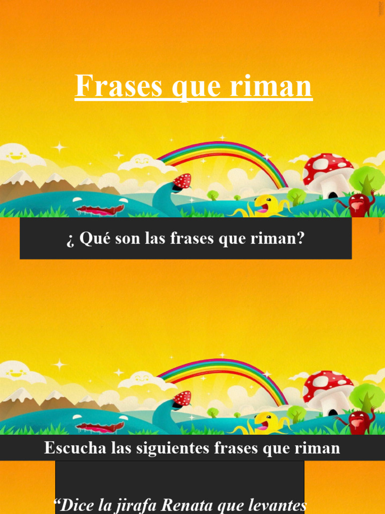 13 Frases Que Riman | PDF
