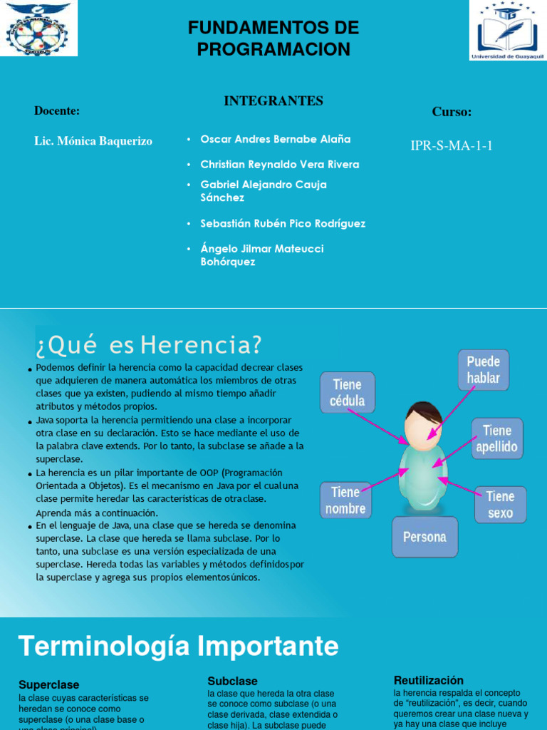 Esposicion Programacion | PDF | Herencia (Programación Orientada a Objetos) | Java (lenguaje de ...