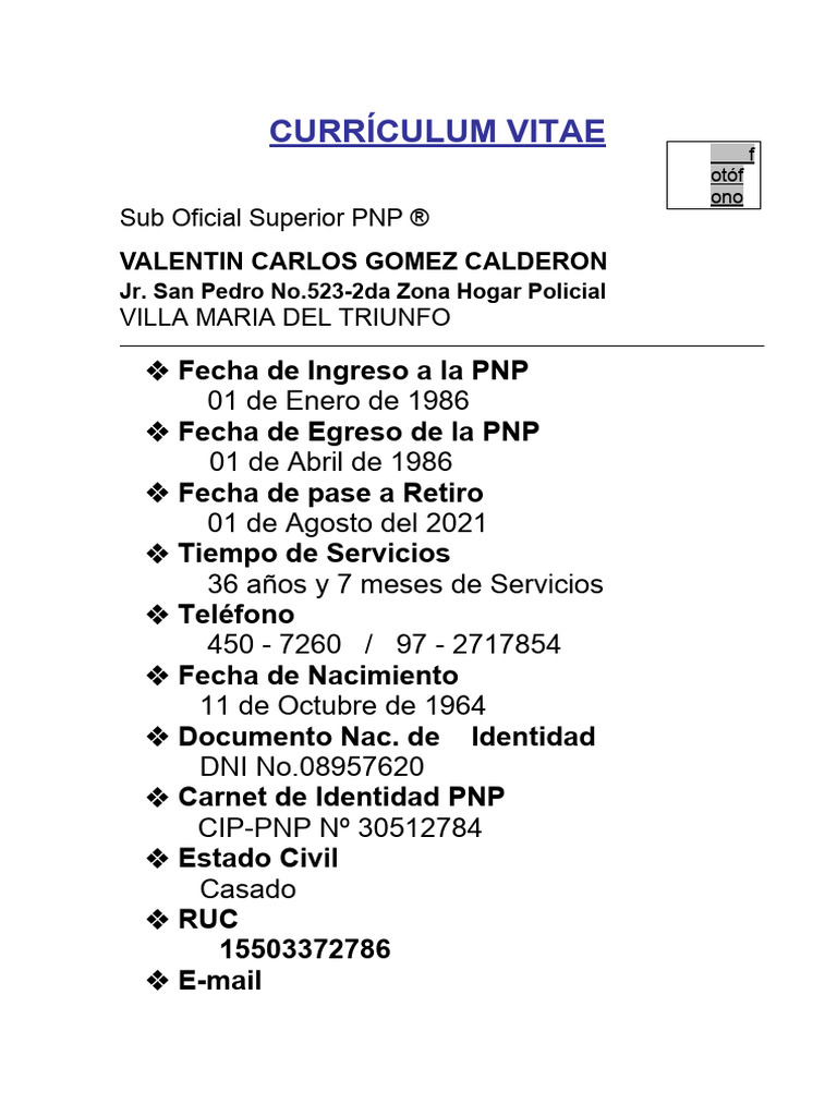CURRICULUM VITAE gomez | PDF | Gobierno