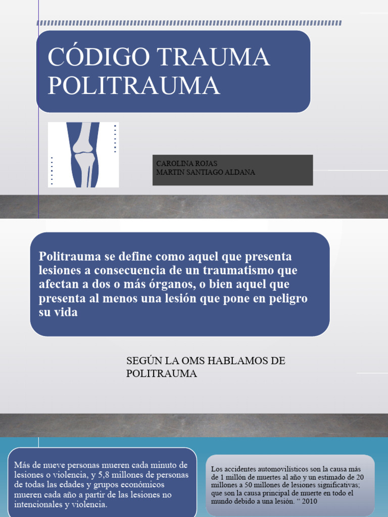 Codigo Trauma | PDF | Medicina CLINICA | Especialidades Medicas