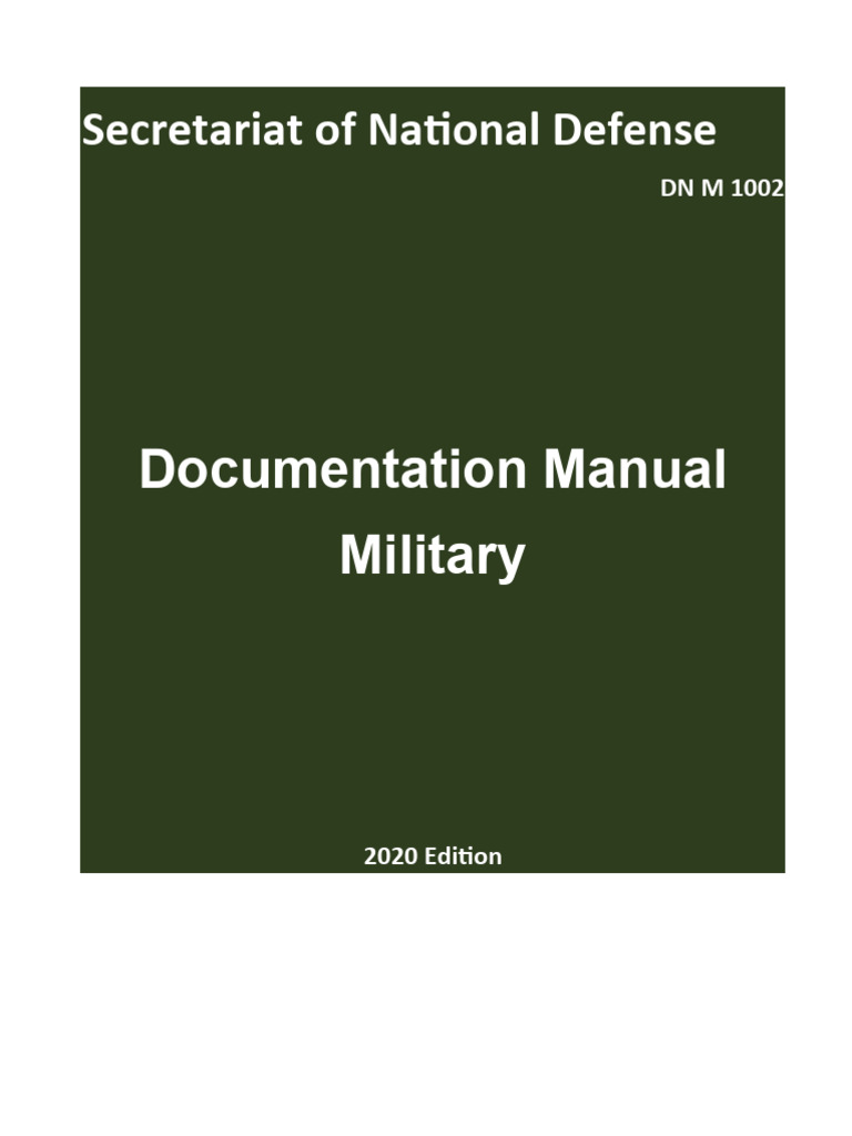Military Documentation Manual 2020 PDF | PDF | Technology & Engineering
