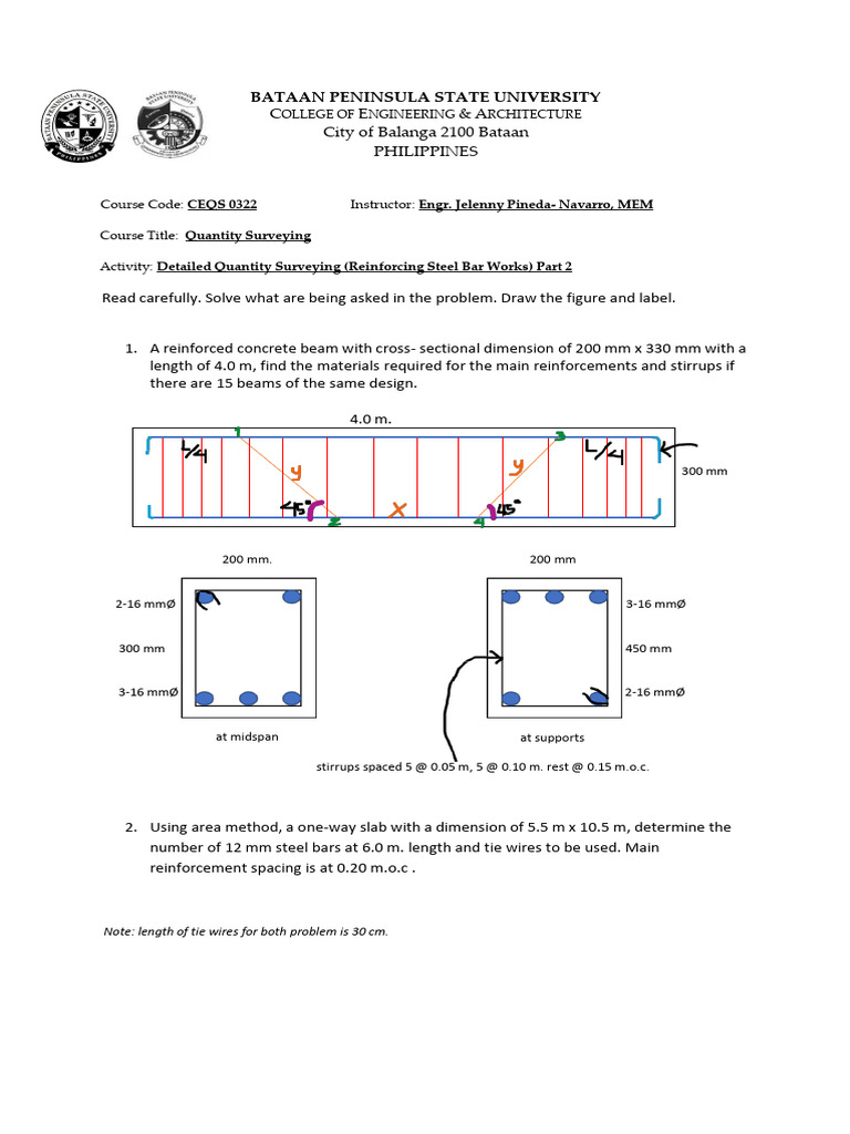 Quantity Surveying for Steel Reinforcement | PDF | Beam (Structure ...