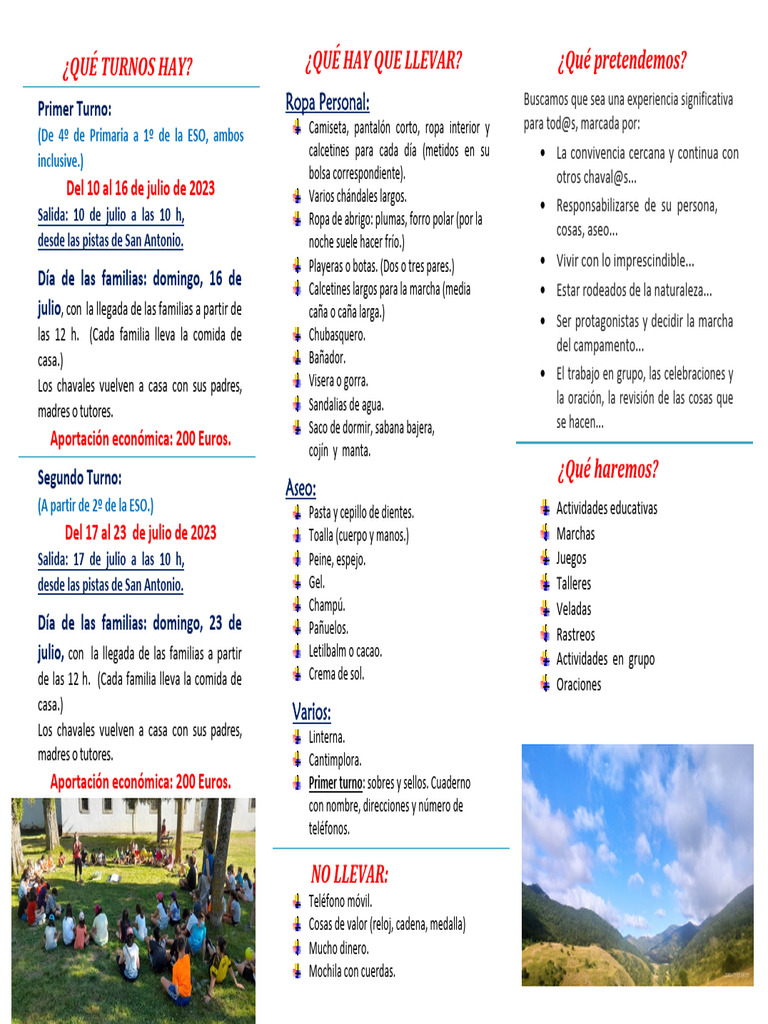 Triptico Campa 2023 | PDF | Bienes de consumo | Moda