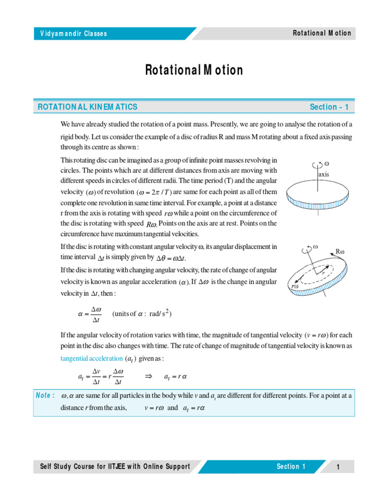 Rotation | PDF | Rotation Around A Fixed Axis | Torque