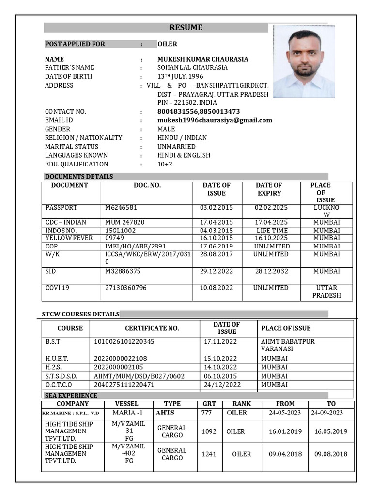 Mukesh Chaurasia-1 | PDF