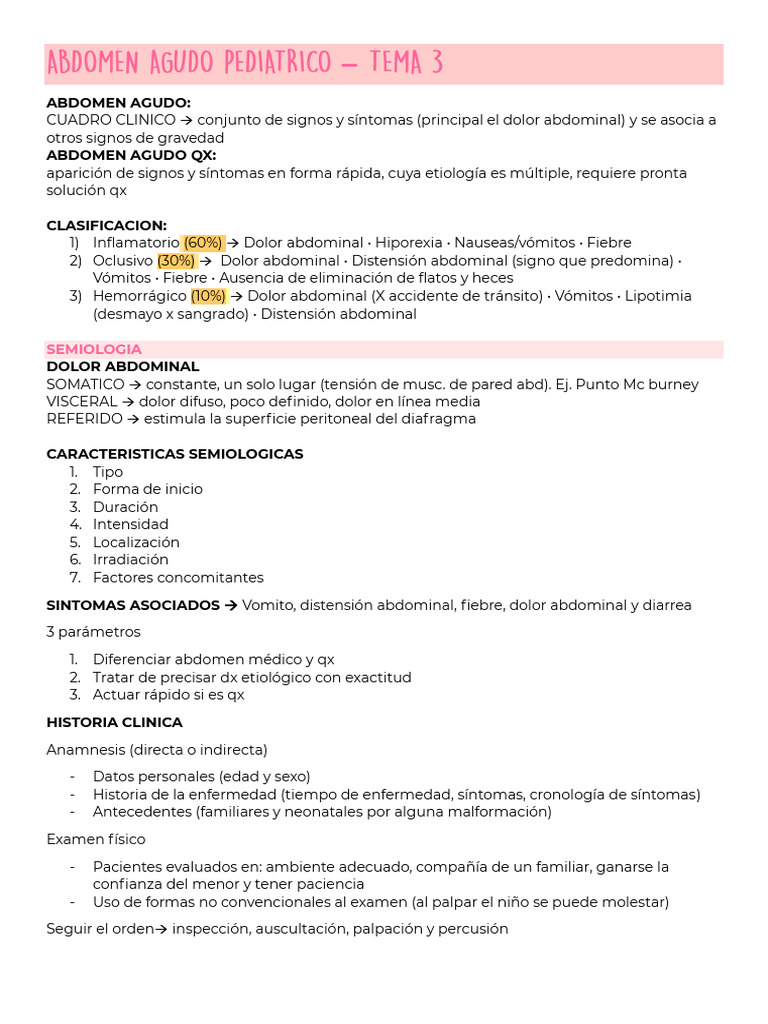 Abdomen Agudo Pediatrico - Tema 3 | PDF | Gastroenterología ... Abdomen Agudo Pediatrico - Tema 3 | PDF | Gastroenterología ...