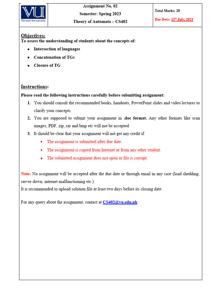 Spring 2023 - CS402 - 2 | PDF