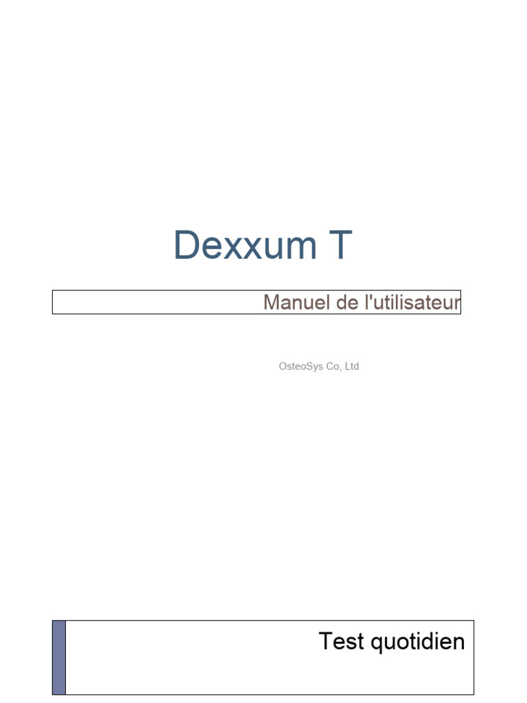 DT - UM - Q Manuel Dexxum T | PDF | Ostéoporose | Indice de masse ...