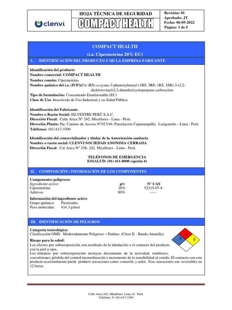 HS - Compact Health | Descargar gratis PDF | Agua | Combustión