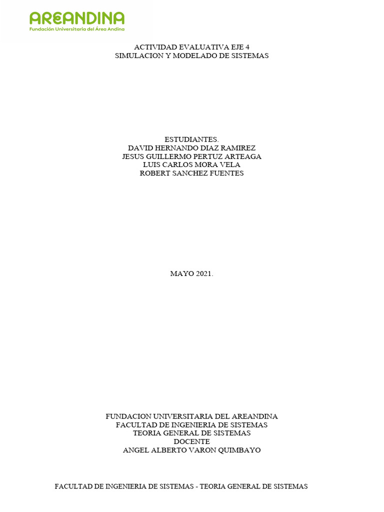Actividad Evaluativa Eje 4 TGS | PDF | Residuos | Simulación