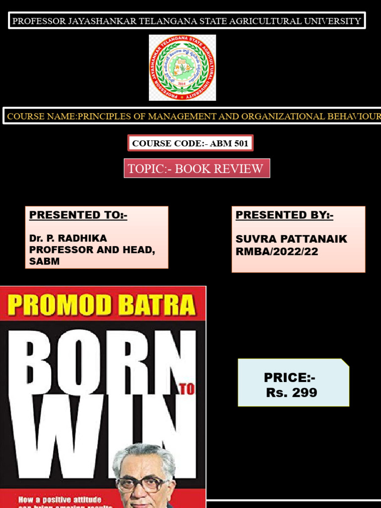 Born To Win | PDF | Psychology