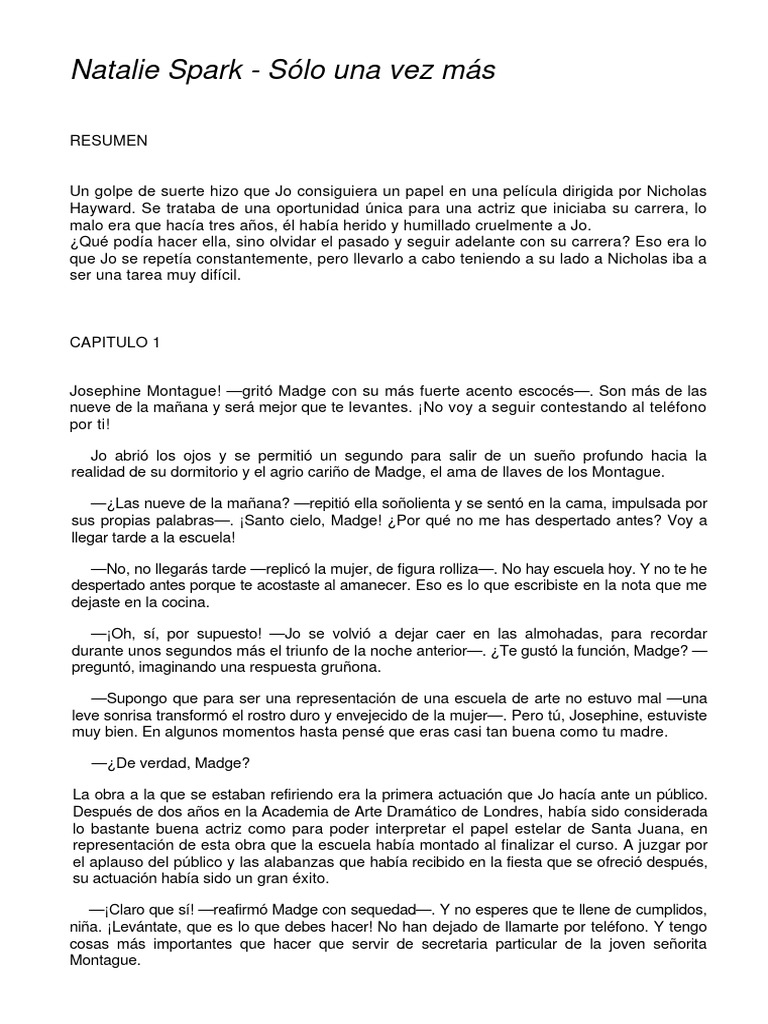 Natalie Spark - Sólo Una Vez Más | PDF