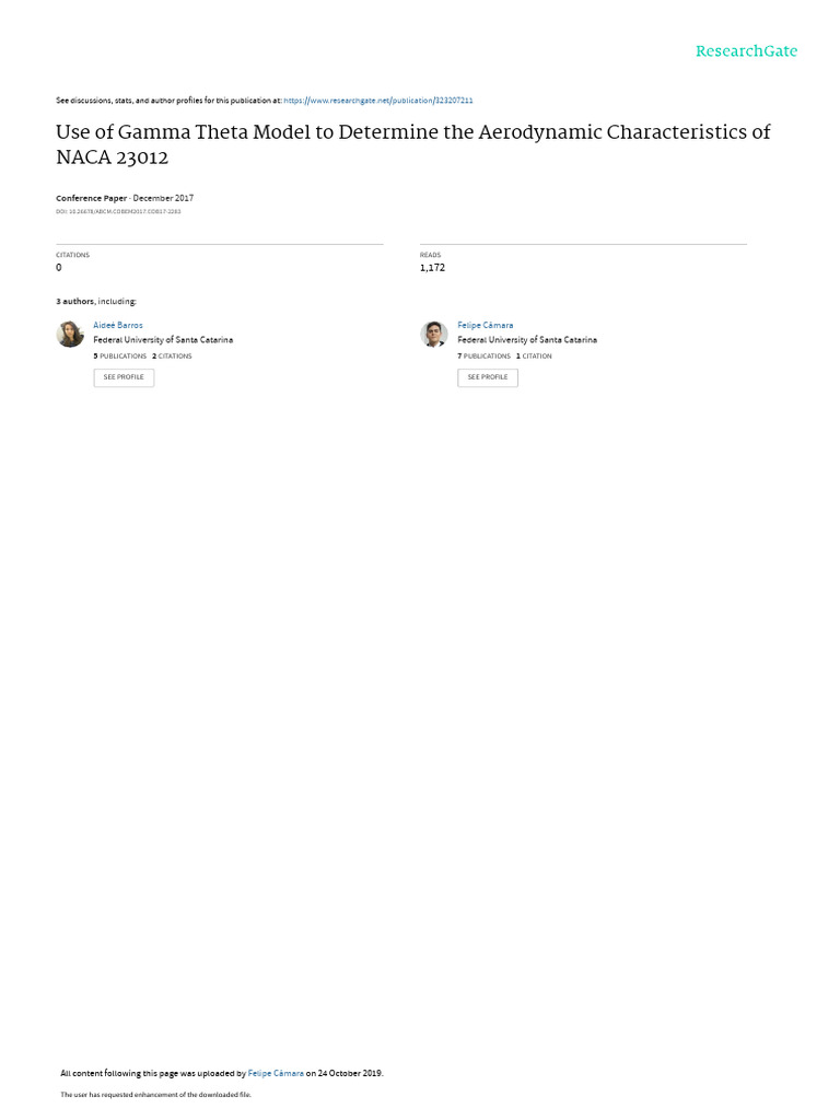 Gamma Theta Model for NACA 23012 | PDF | Boundary Layer | Fluid Dynamics