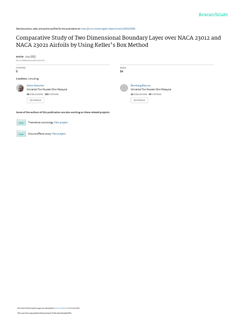 Comparative Study of Two Dimensional Boundary Layer Over NACA 23012 and NACA 23021 Airfoils by ...