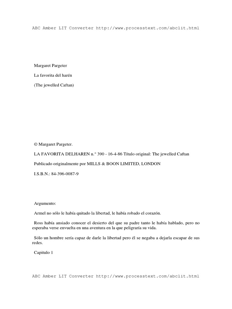 Margaret Pargeter - La Favorita Del Haren | PDF