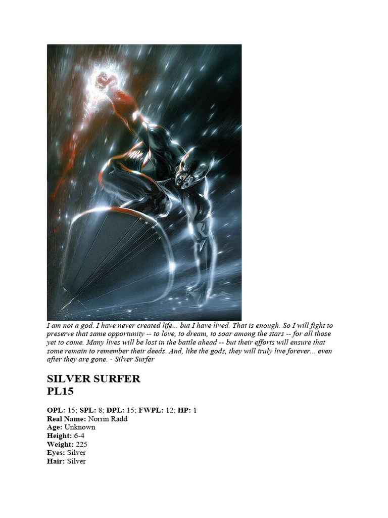 Silver Surfer | Download Free PDF | Marvel Comics Characters