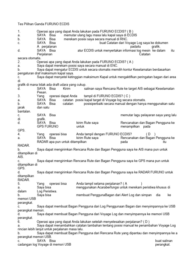 Furuno Ecdis FMD 3300 CBT | PDF