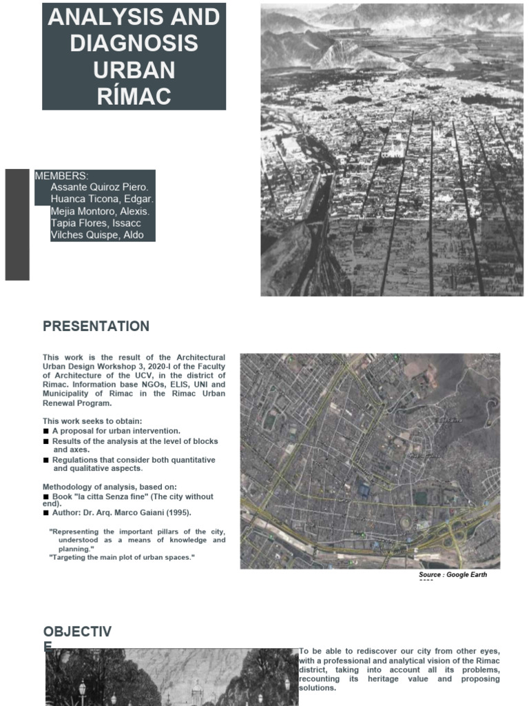 Group 5 - Final Work - Urban Analysis and Diagnosis Rímac PDF | PDF