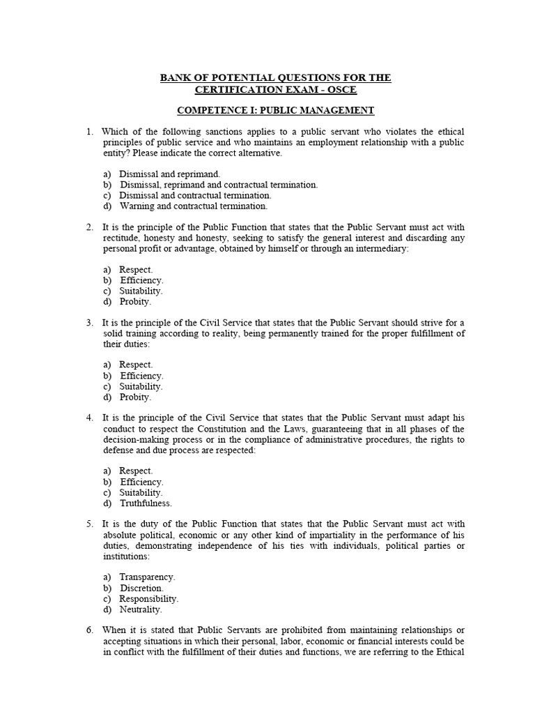 Osce Certification Exam Question Bank With Answers | PDF | Goal ...