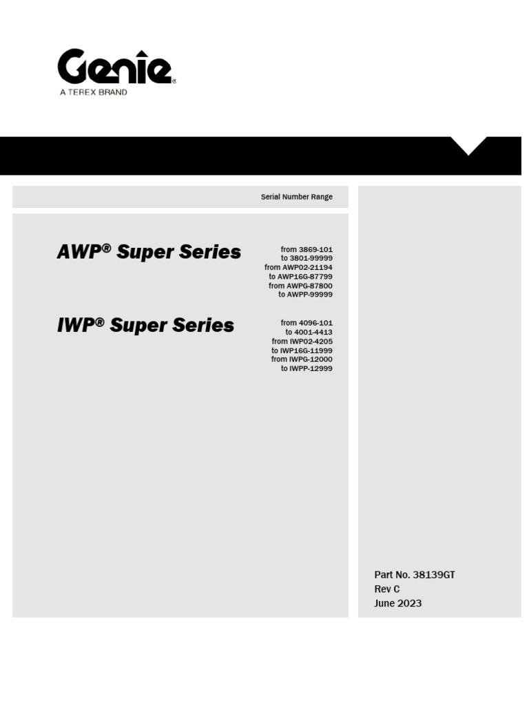 AWP Super Series IWP Super Series: Serial Number Range | PDF ...