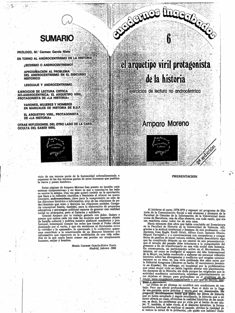 Arquetipo Viril Protagonisa De La Historia Pdf