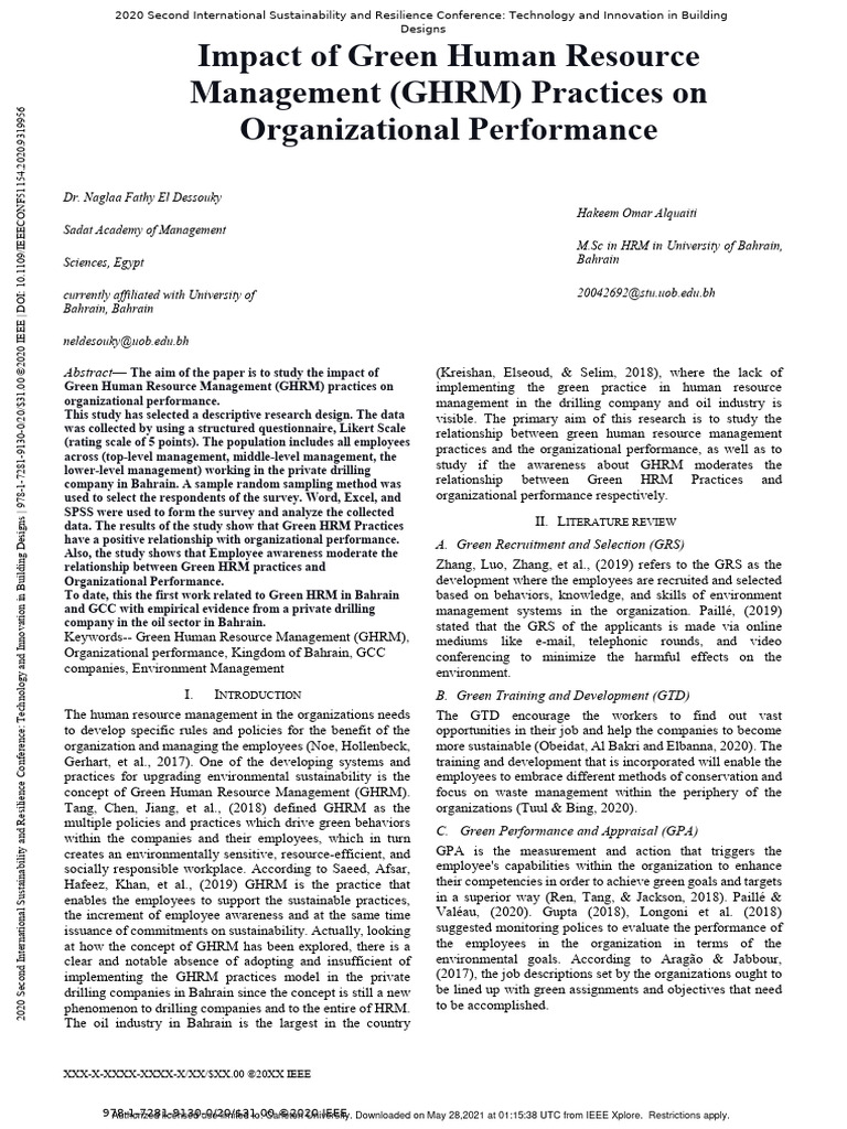 Organizational Performance | PDF | Human Resource Management | Human Resources