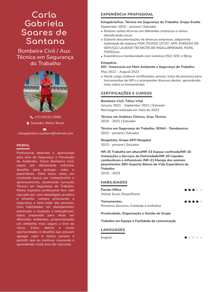 Carla Gabriela Soares - CV | PDF | Carreira e Crescimento