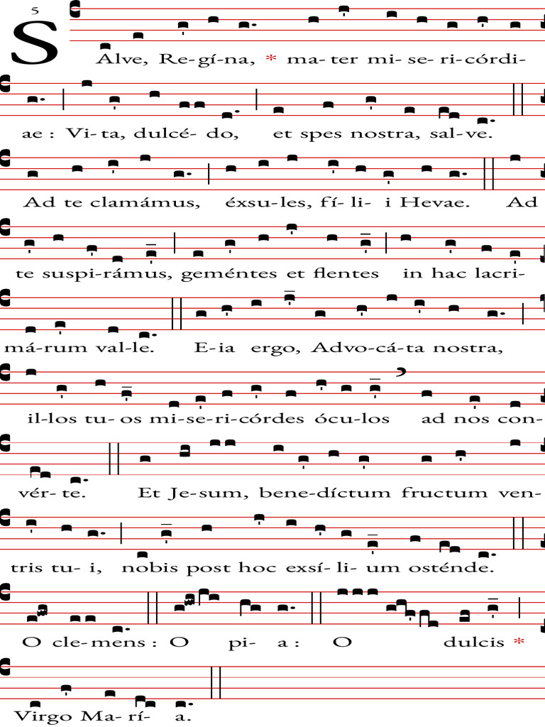Salve Regina (Simple Tone) | PDF