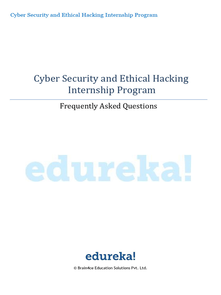 Edureka Internship - Faqs Ojb J9igbm7k | PDF | Faq | Mentorship