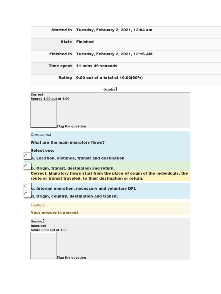 Questionnaire Module 1 CNDH Internal Forced Displacement | PDF ...