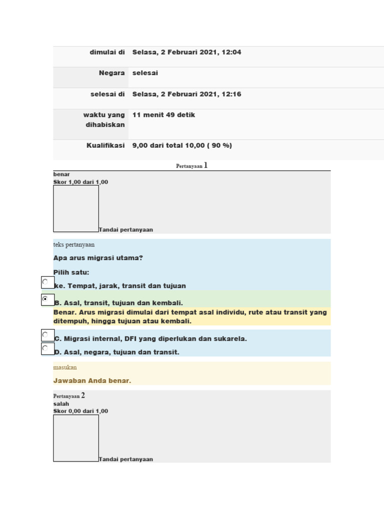Kuesioner Modul 1 Pengungsi Paksa Internal CNDH | PDF