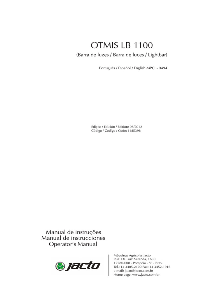 Manual do Otmis LB 1100 | PDF