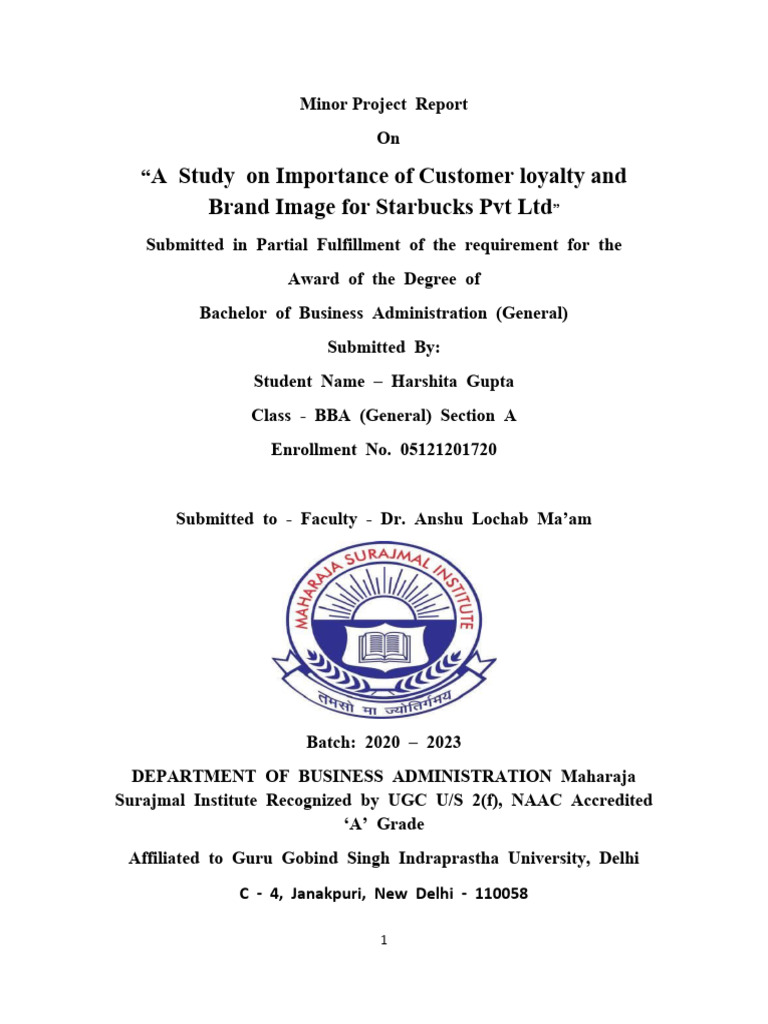 Minor Project Report | PDF | Brand | Sampling (Statistics)