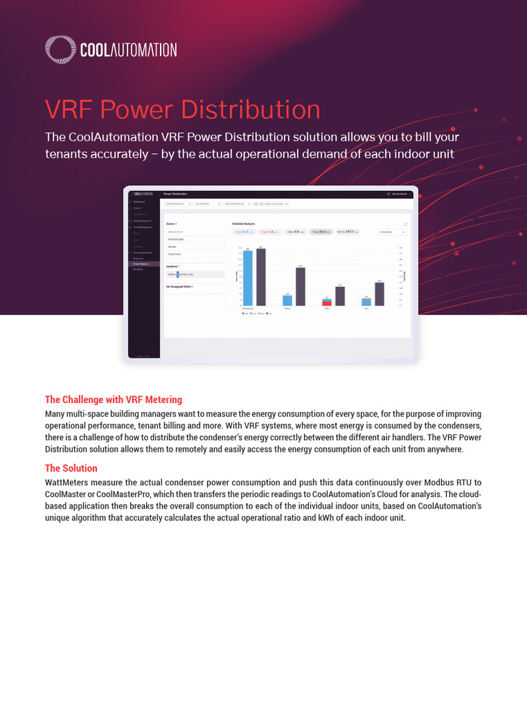 CoolAutomation VRF Power Distribution | PDF | Efficient Energy Use ...