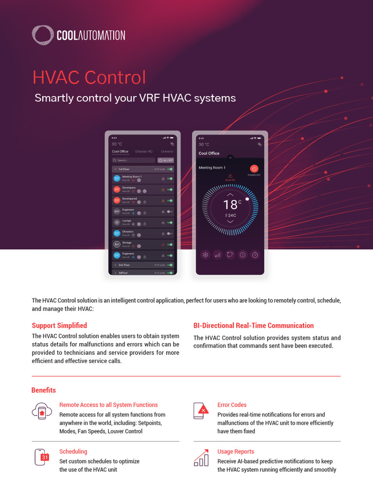 CoolAutomation HVAC Control Solution | PDF | Building Automation ...