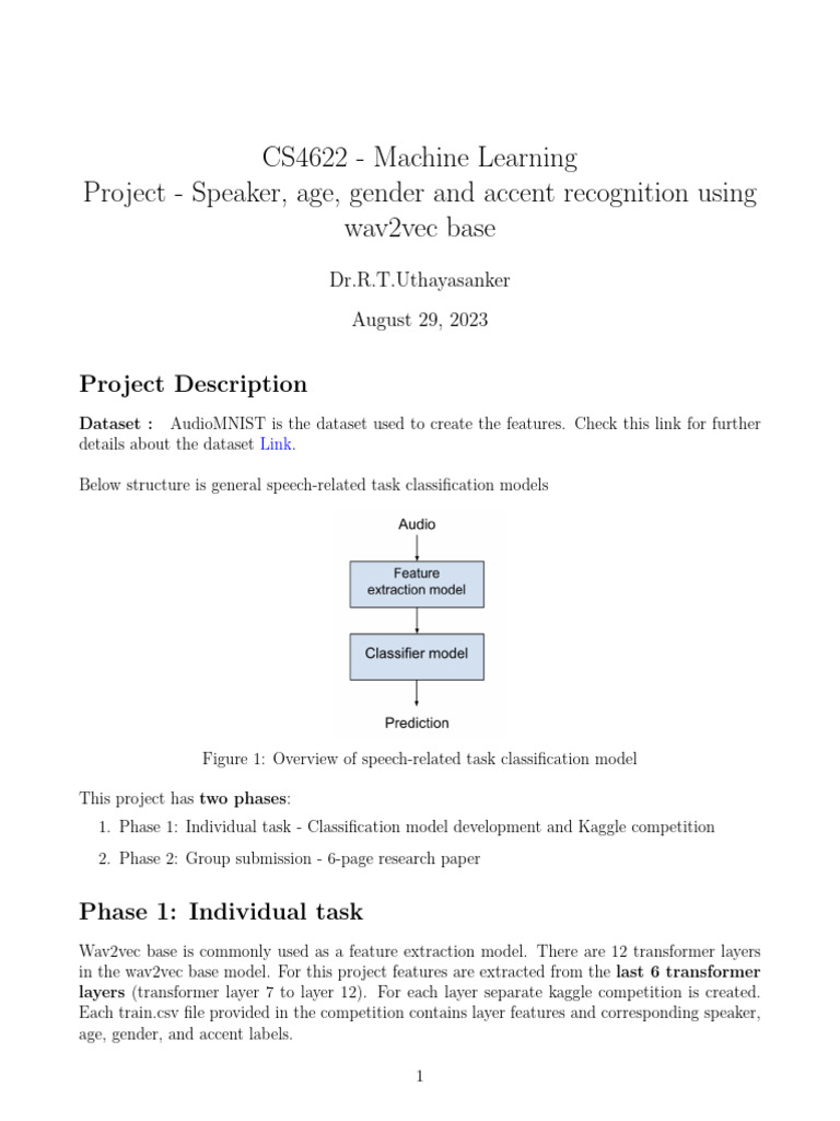 CS4622 Machine Learning PROJECT | PDF | Statistical Classification | Systems Science