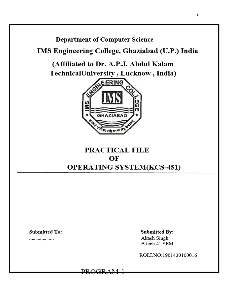 OS Lab File | PDF