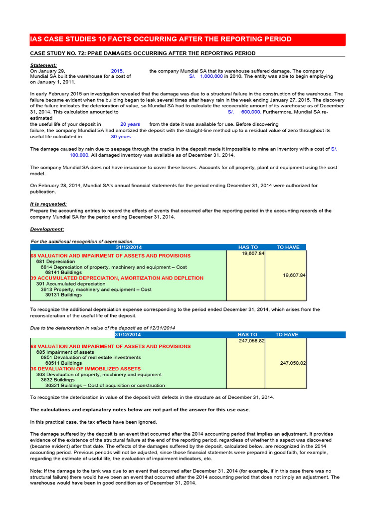 3.IAS 10 practical cases | PDF