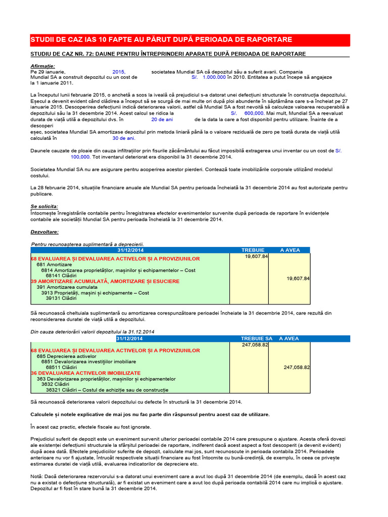 3.IAS 10 Cazuri Practice | PDF