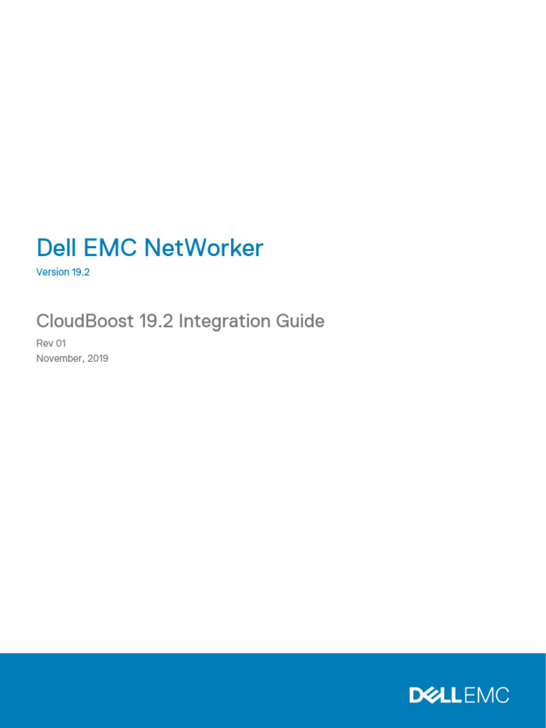 EMC Integartion Cloudboost With Networker19.2 | PDF | Backup | Cloud ...