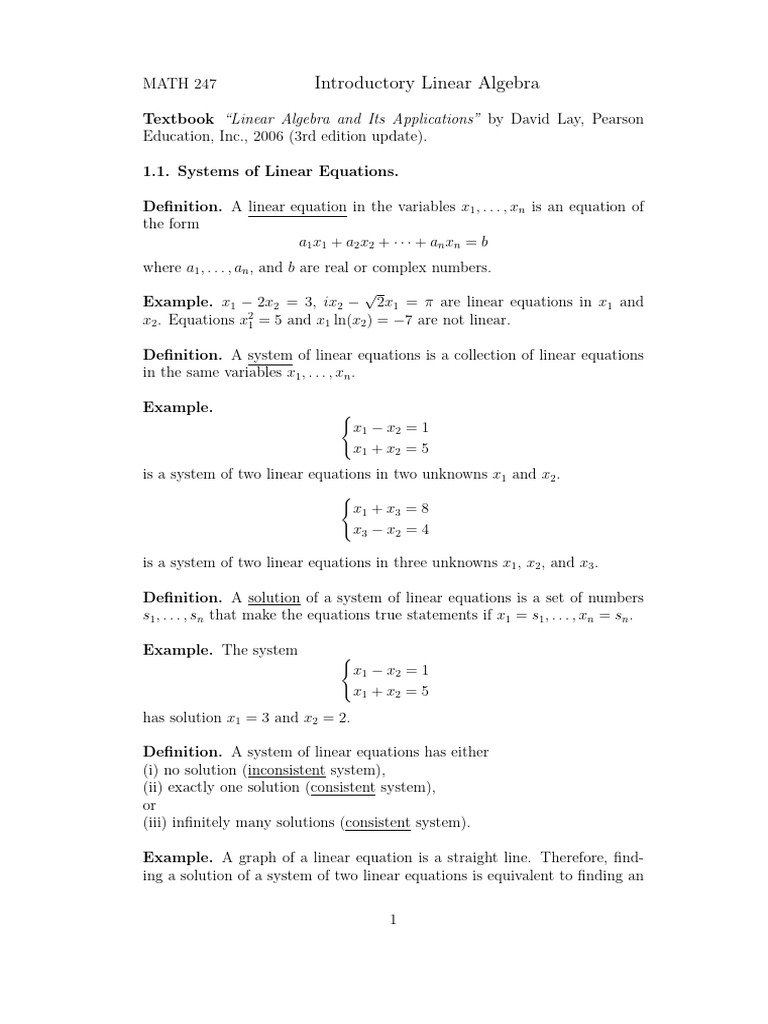 Linear Algebra | PDF | Matrix (Mathematics) | Determinant