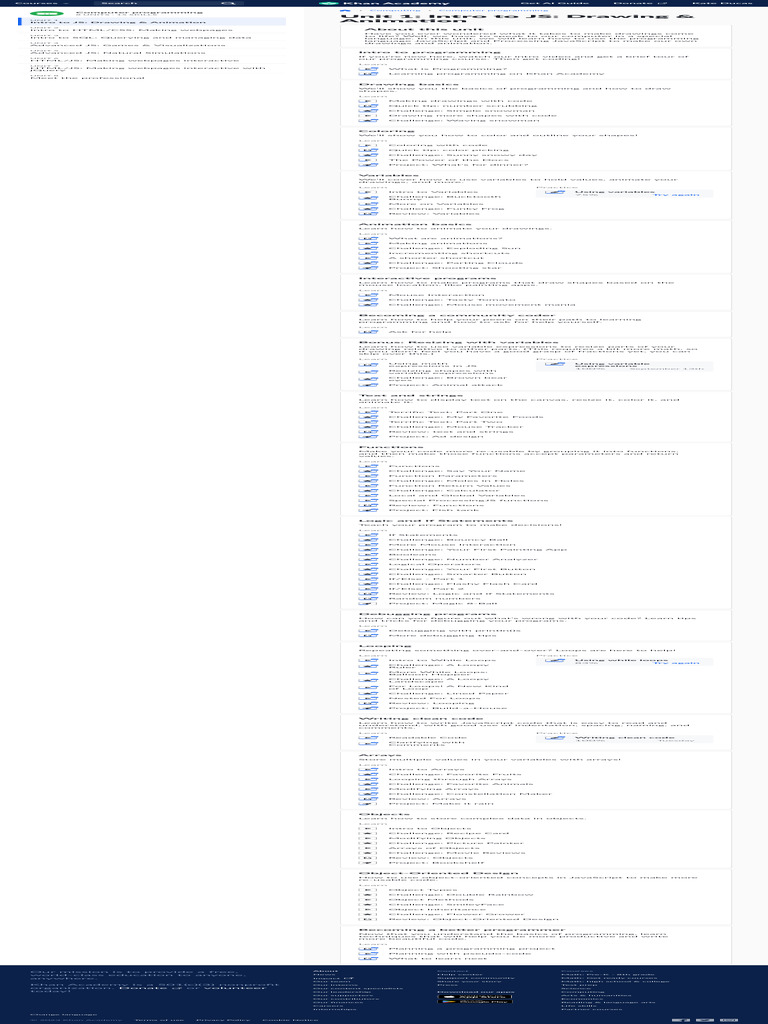 Intro to JS Drawing & Animation Computer programming Khan Academy 2 | PDF | Object (Computer ...